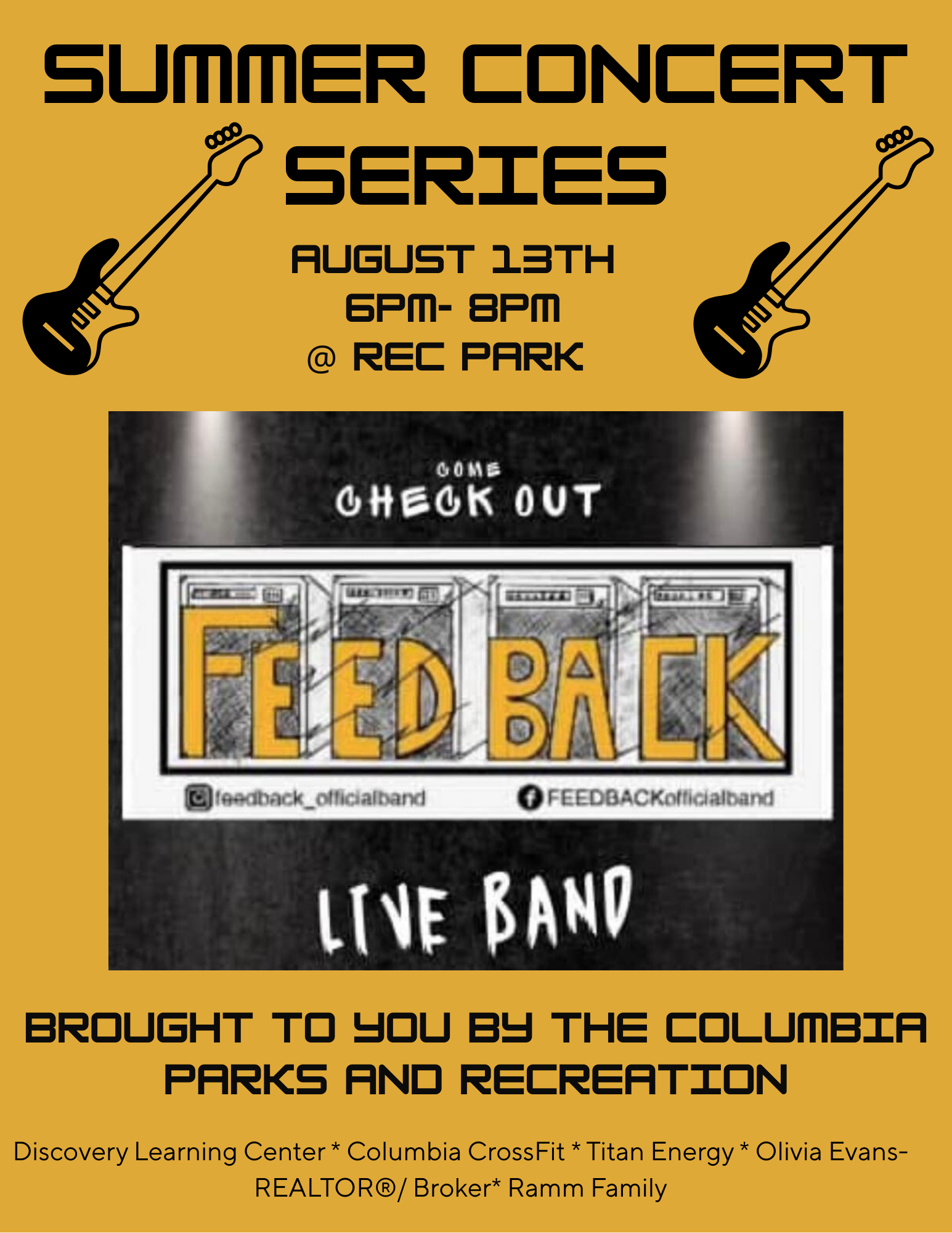 Feedback Concert at Rec Park | Columbia, CT